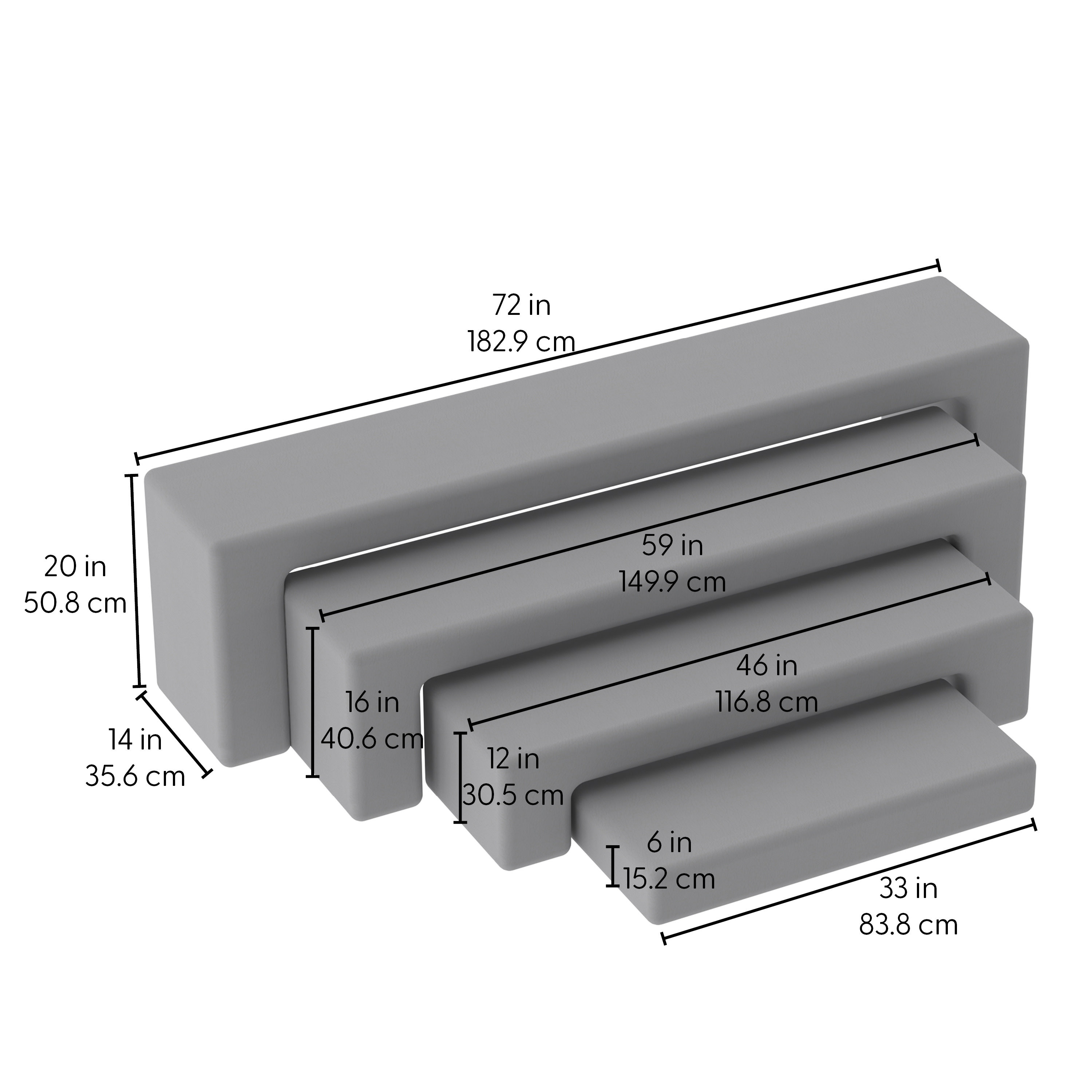 Factory Direct Partners Pro Series Nesting Benches, 4-Piece Set | Wayfair