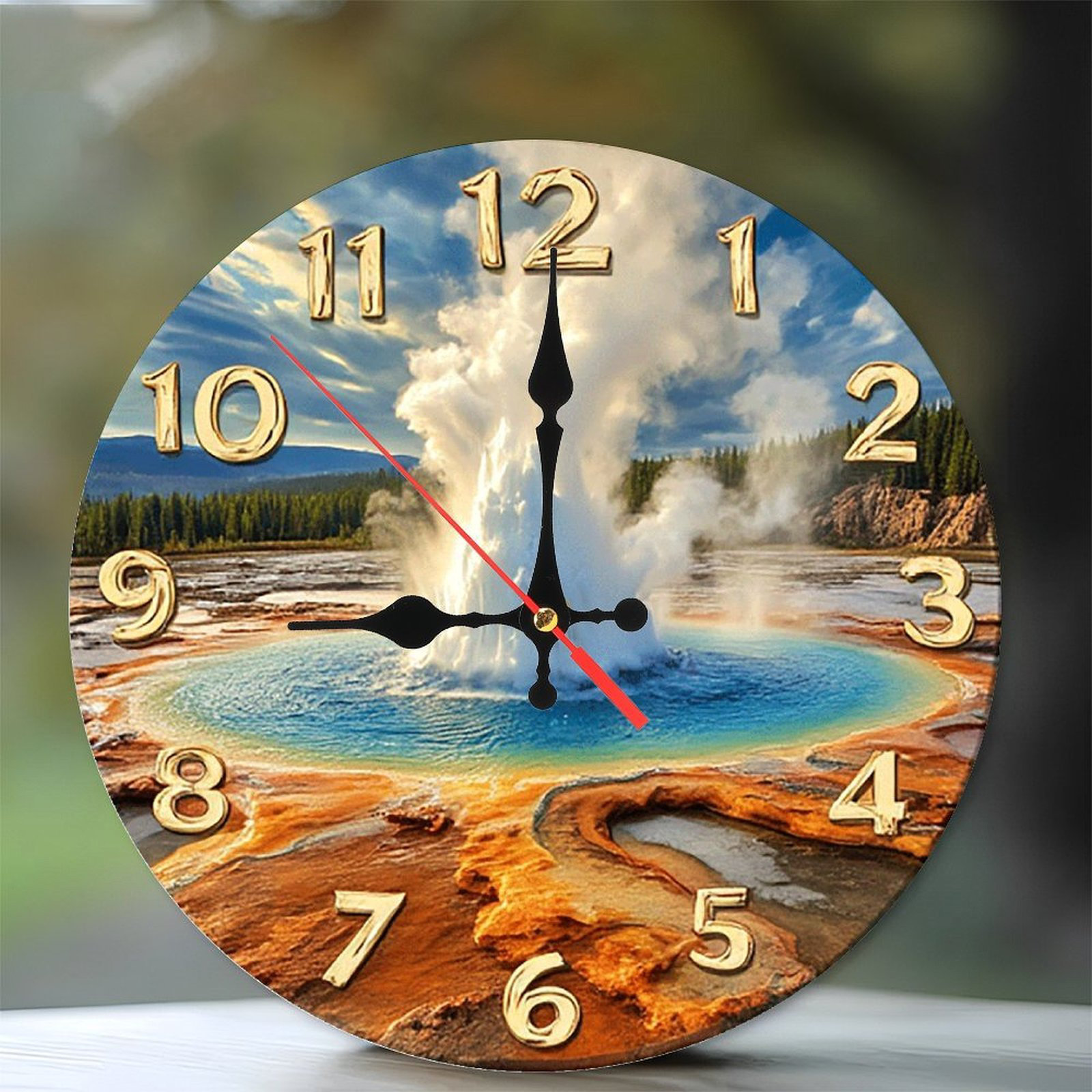 Dakota Fields Yellowstone Geyser Wall Clock Home Decor - Wayfair Canada