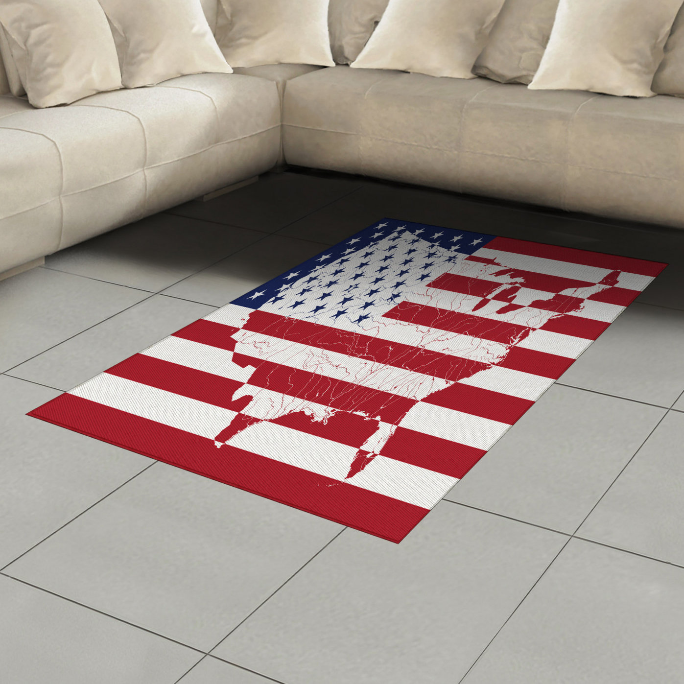 East Urban Home American Flag High Density Long Fiber Poly Threads ...