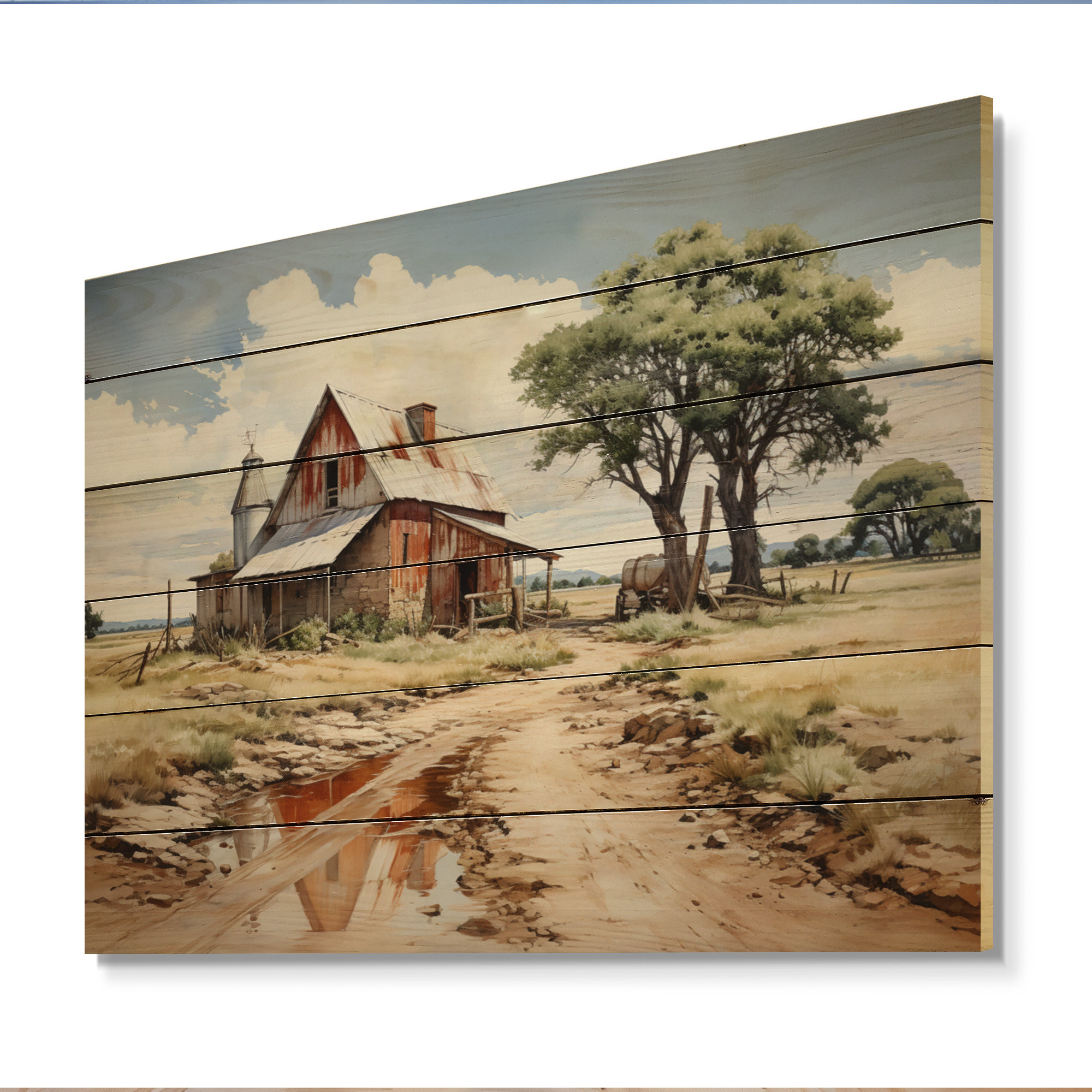 Rosalind Wheeler Lecta Farmhouse Patterns An I On Wood Print | Wayfair