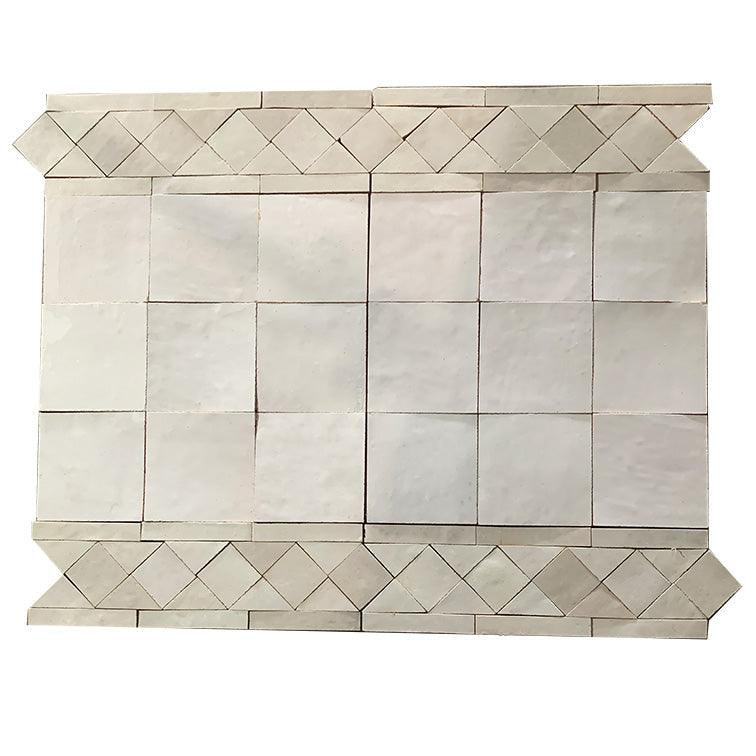 Moroccan Mosaic Tile House Dama 3.75" x 12" Clay Linear Mosaic Wall ...