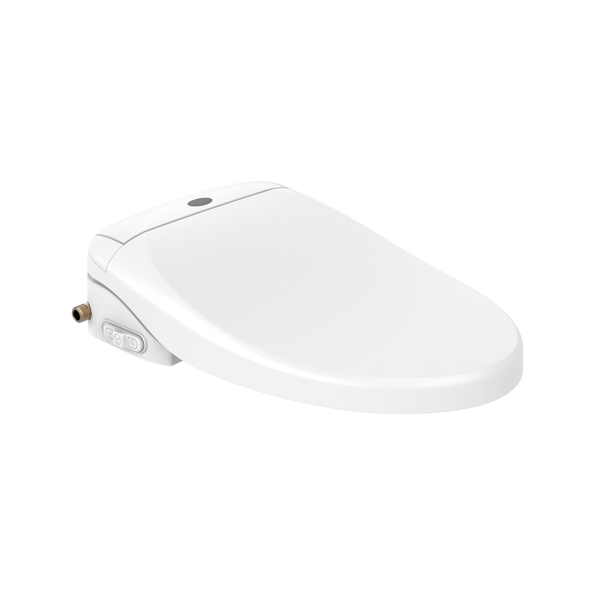 Deluxe Living Plastic White Elongated Soft Close Heated Bidet Toilet ...