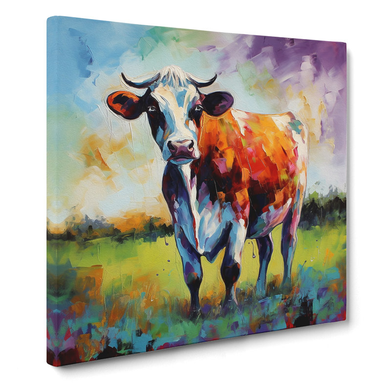 Brambly Cottage Cow Colour Field Painting No.5 - Wrapped Canvas ...