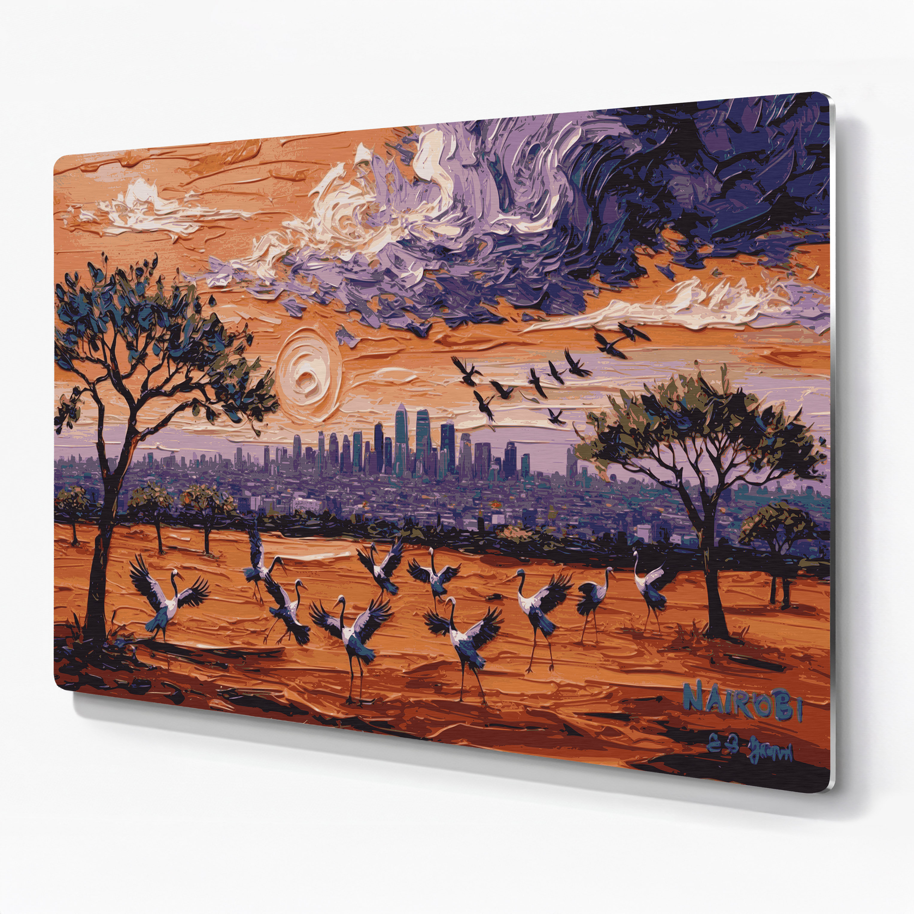 Orren Ellis Cities Nairobi Kenya Brown Metal Wall Art - Wayfair Canada