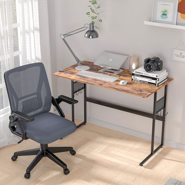 17 Stories Reinart Home Office Desk and Chair Set Computer Desk and ...