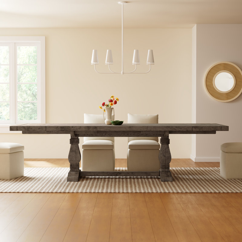 Rosalind Wheeler Kinston Extendable Solid Wood Dining Table & Reviews ...