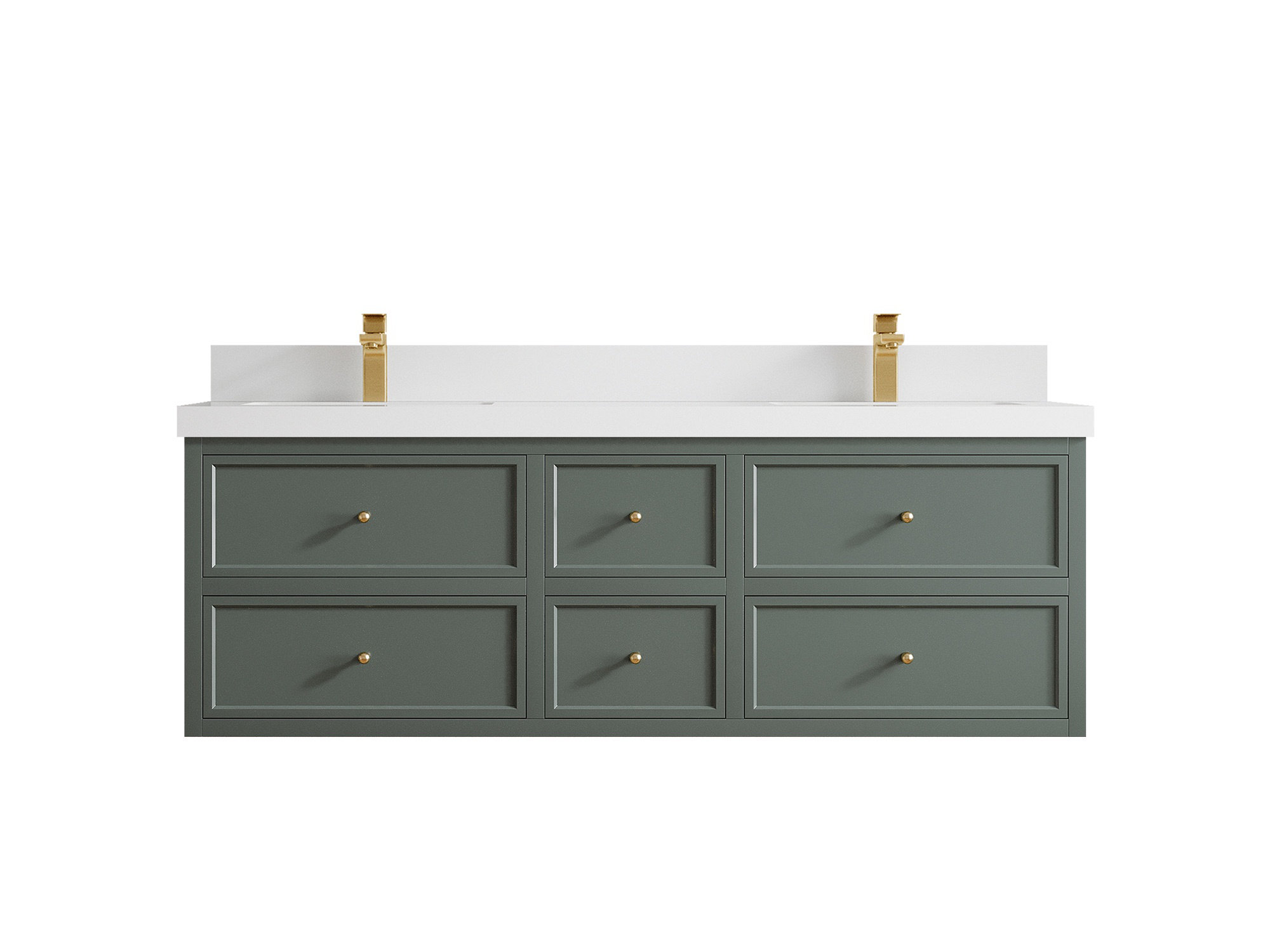 Willow Collections Roswell Floating 60'' Double Bathroom Vanity with ...
