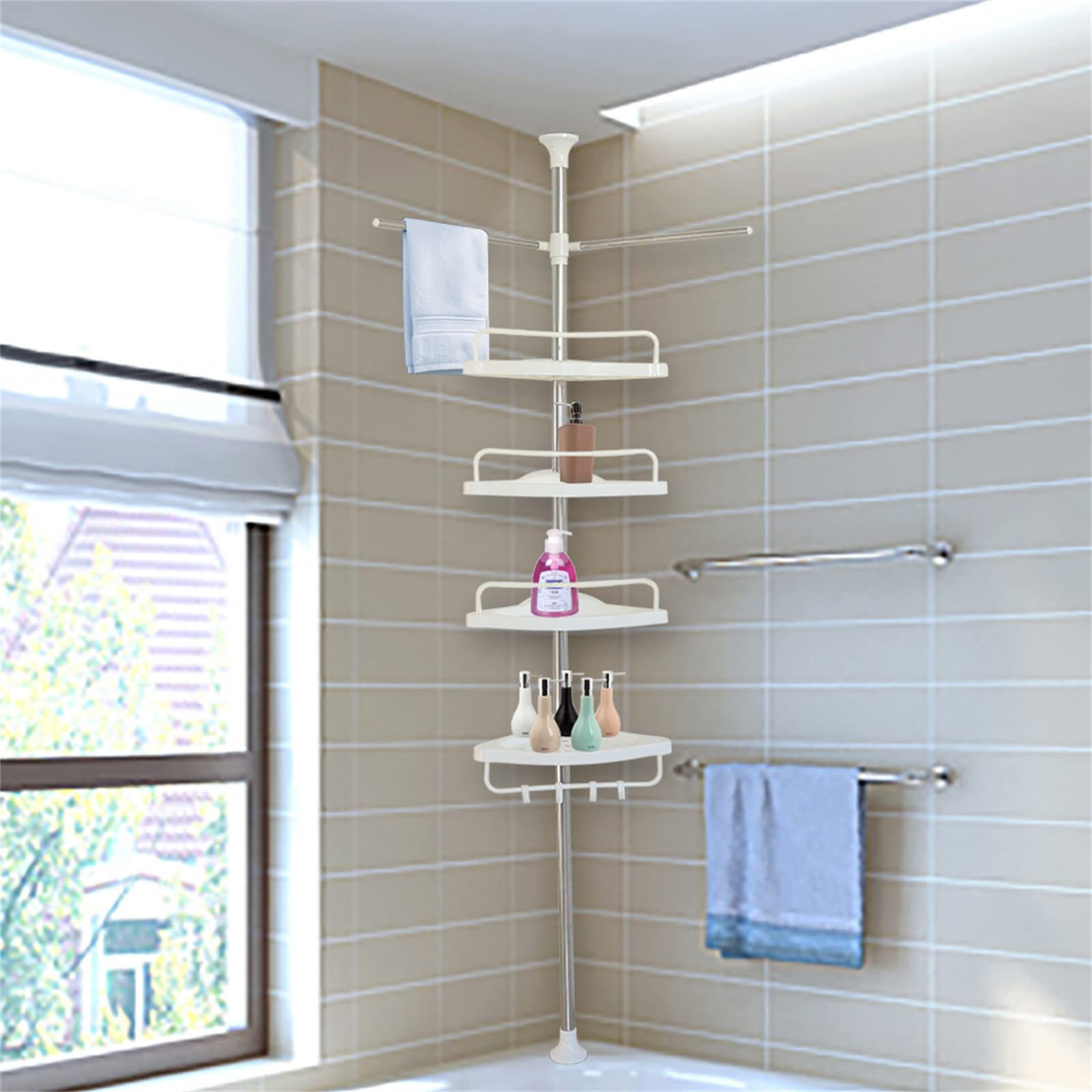 Rebrilliant Tension Pole Shower Caddy | Wayfair