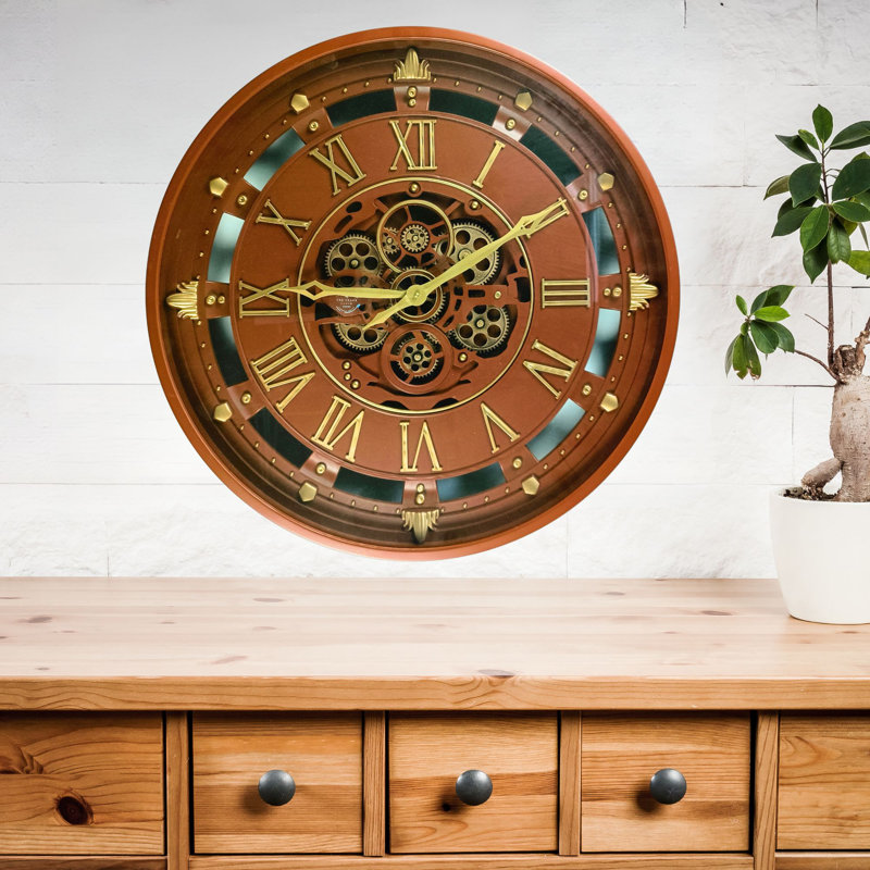 The Gears Clock Wall Clock 26" Round Oversized for Living Room decor ...