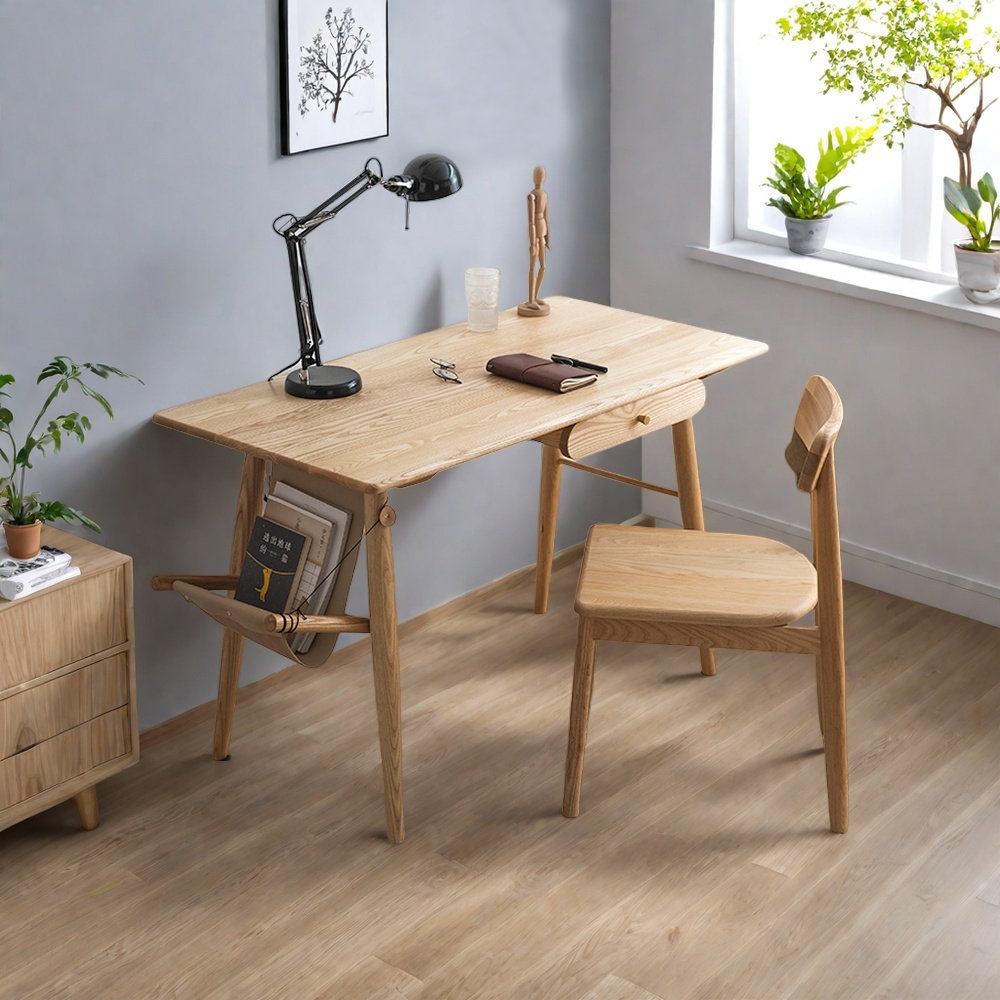 Corrigan Studio Japanese style minimalist desk and chair set - Wayfair ...