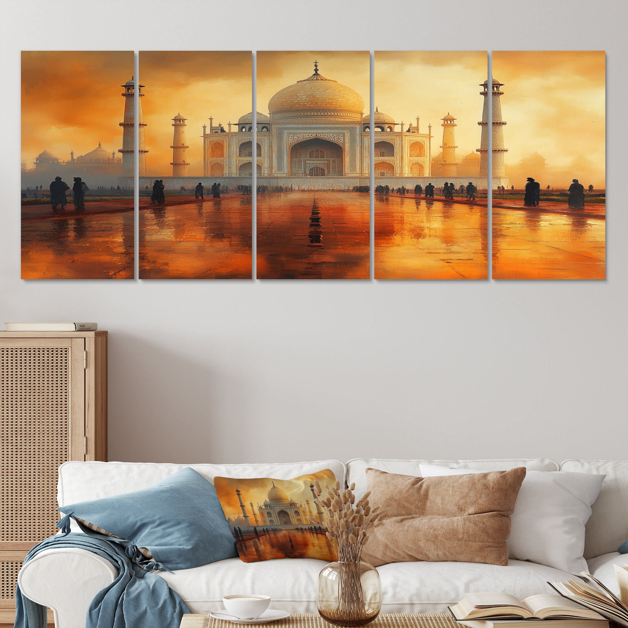 Lark Manor Yellow Taj Mahal Palace - Taj Mahal Wall Art Set - Wayfair ...