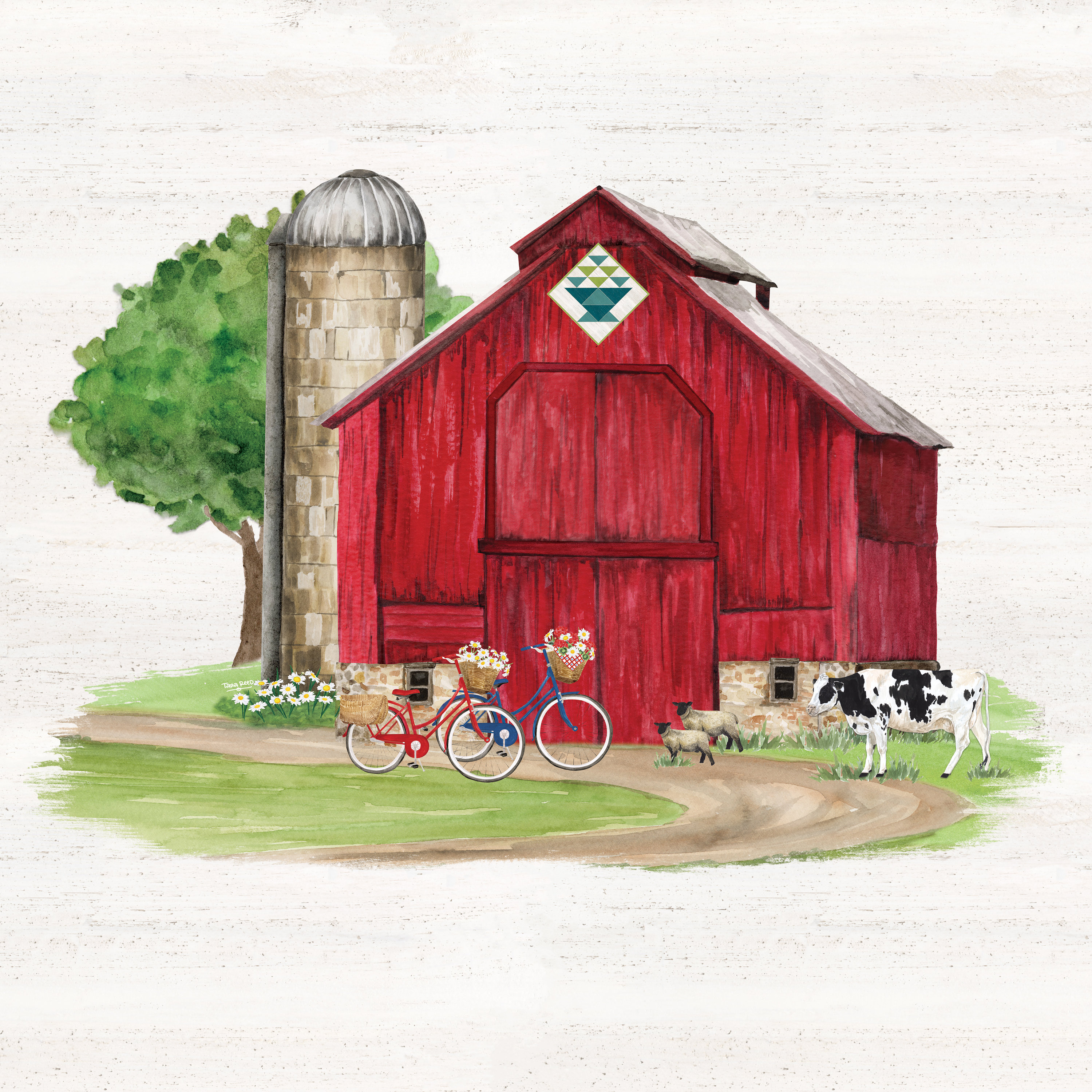 August Grove® Jacquie Spring On The Farm Barn VI by Tara Reed - Wrapped ...