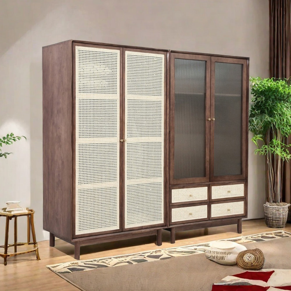 Parttlion European style modern simple retro wardrobe - Wayfair Canada