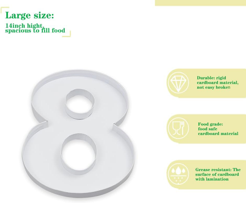 Latitude Run® 14-Inch Cardboard Number Fillable Tray Decorative Box For ...