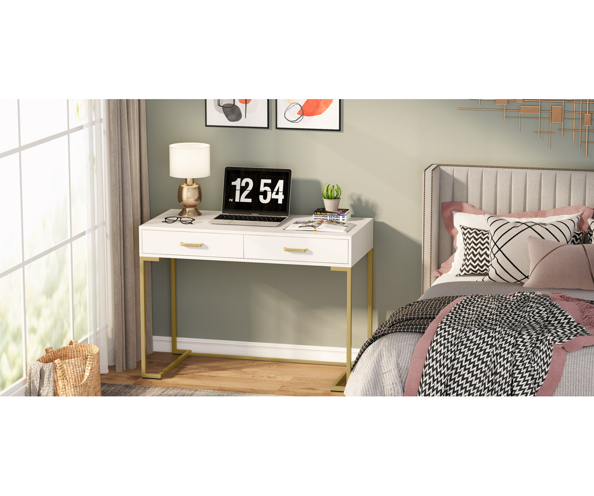 Everly Quinn Secil Modern Desk with 2 Drawers & Reviews - Wayfair Canada