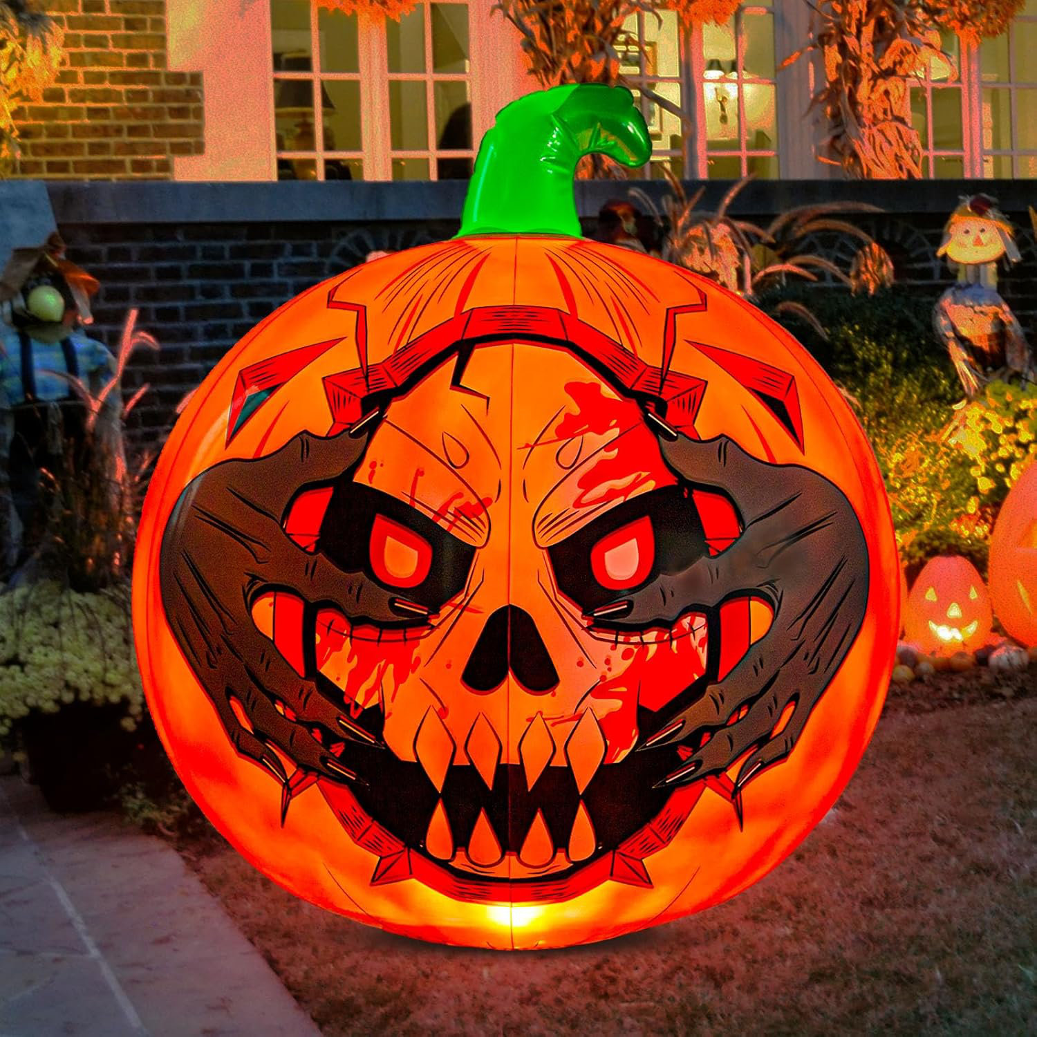 The Holiday Aisle® Halloween Inflatables Pumpkin Decorations | Wayfair