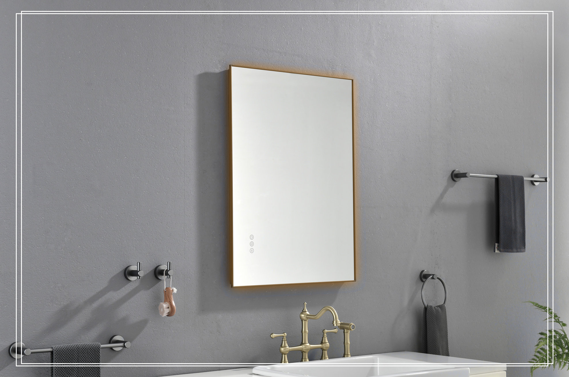 Wrought Studio LED Mirror Bathroom Vanity Mirror with Back Light, Wall ...