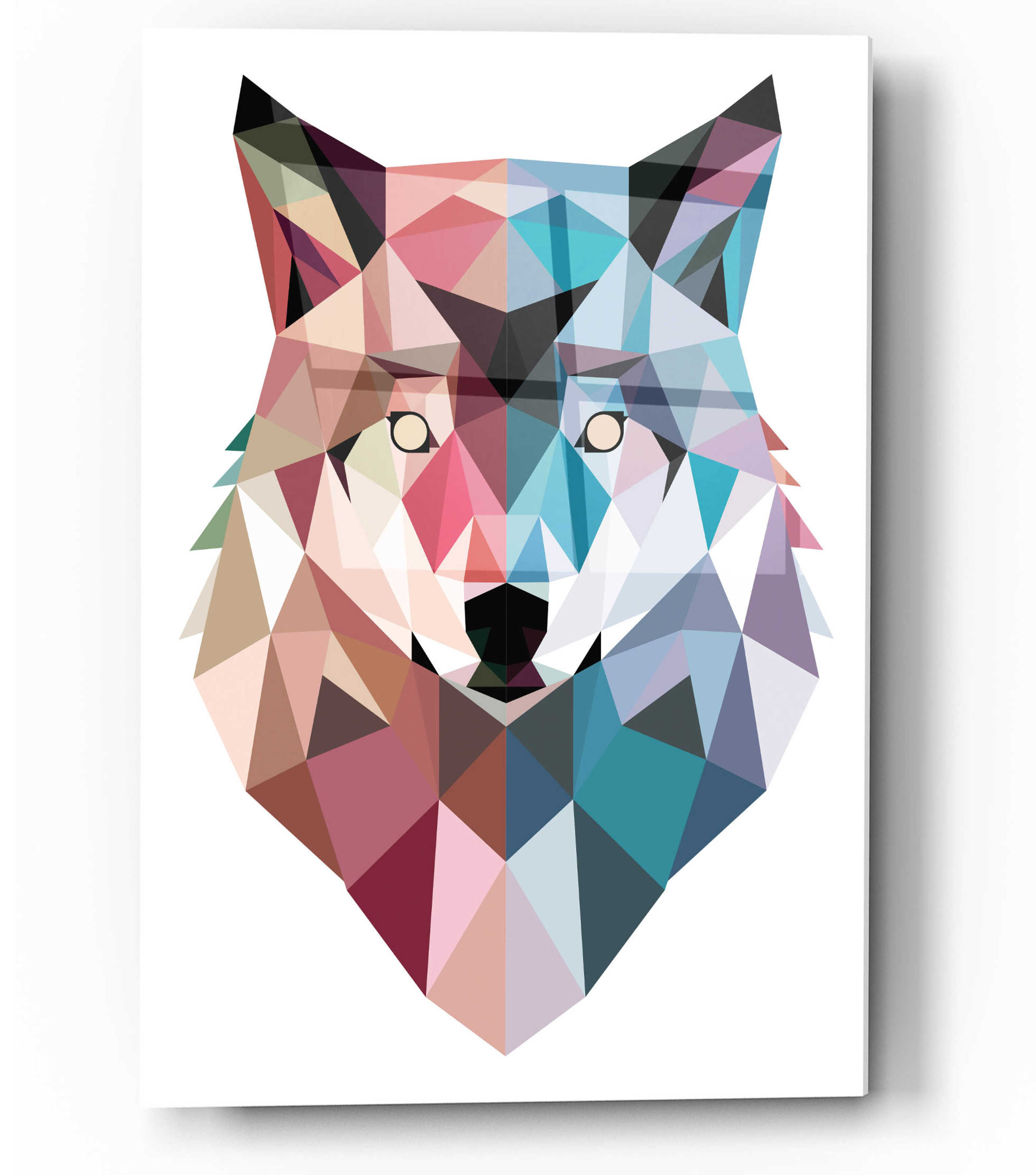 Millwood Pines Geo Wolf' by Michael Buxton, Acrylic Gla Geo Wolf by ...