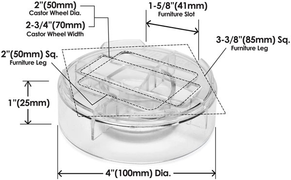 Slipstick Clear Stack-Its Furniture Risers & Reviews | Wayfair