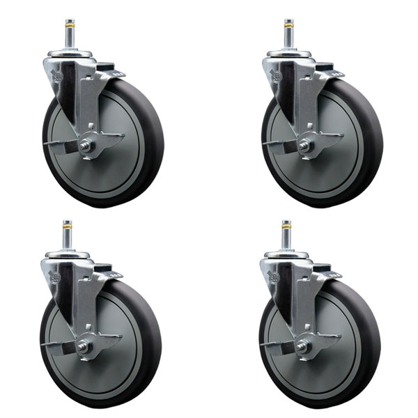 Service Caster Thermo Swivel Grip Ring Stem Caster | Wayfair