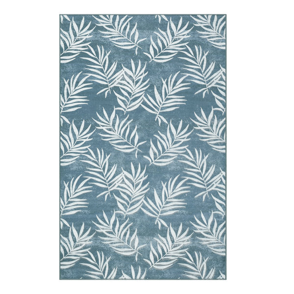 Bayou Breeze Machine Washable Outdoor Rug with Rubber Backing for ...