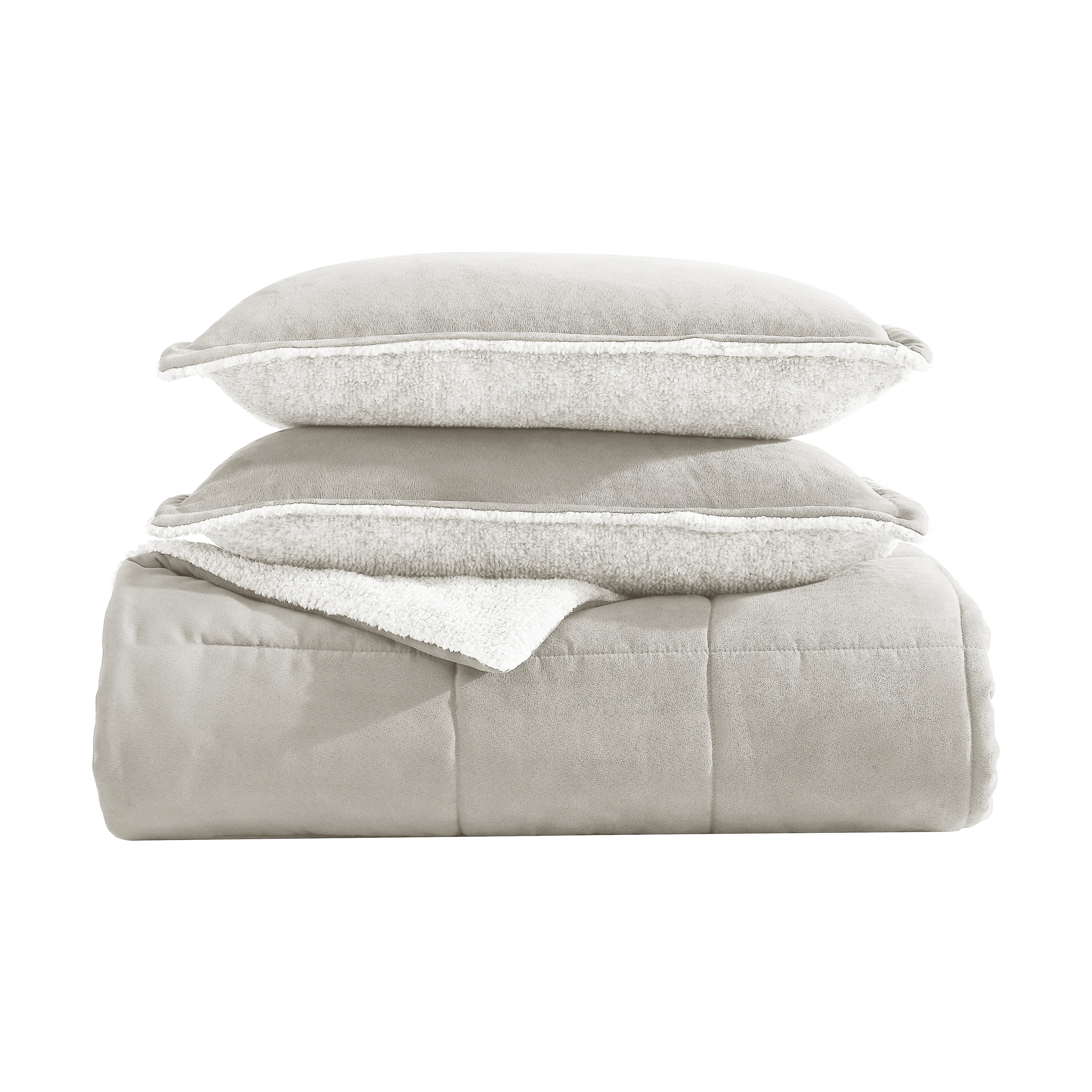 Wrangler Legendary Solid Microsuede/Sherpa Reversible Comforter Set ...