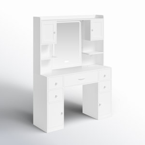 Wade Logan® Bhateri Vanity with Mirror & Reviews | Wayfair