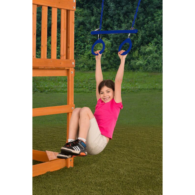 Creative Cedar Designs Standard Trapeze Bar with Circle Rings and ...