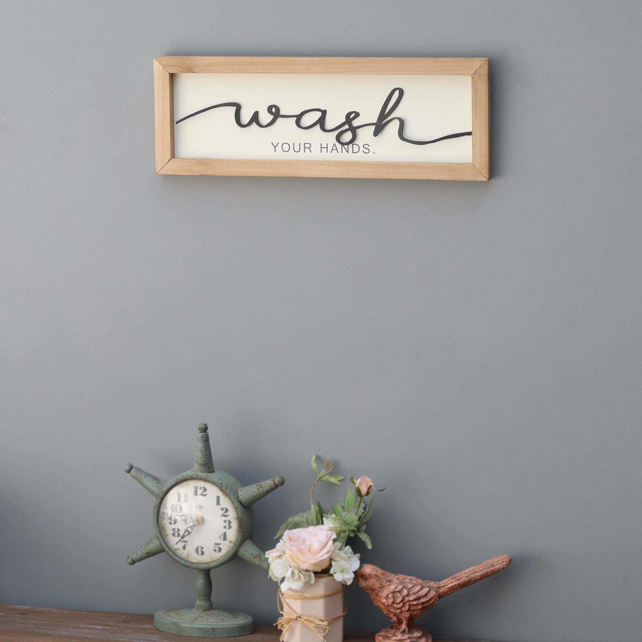 Trinx Wash Your Hands Bathroom Wall Décor | Wayfair