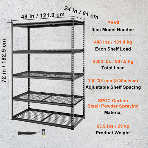 Rebrilliant Mariany Steel Height -Adjustable Shelving Unit & Reviews ...