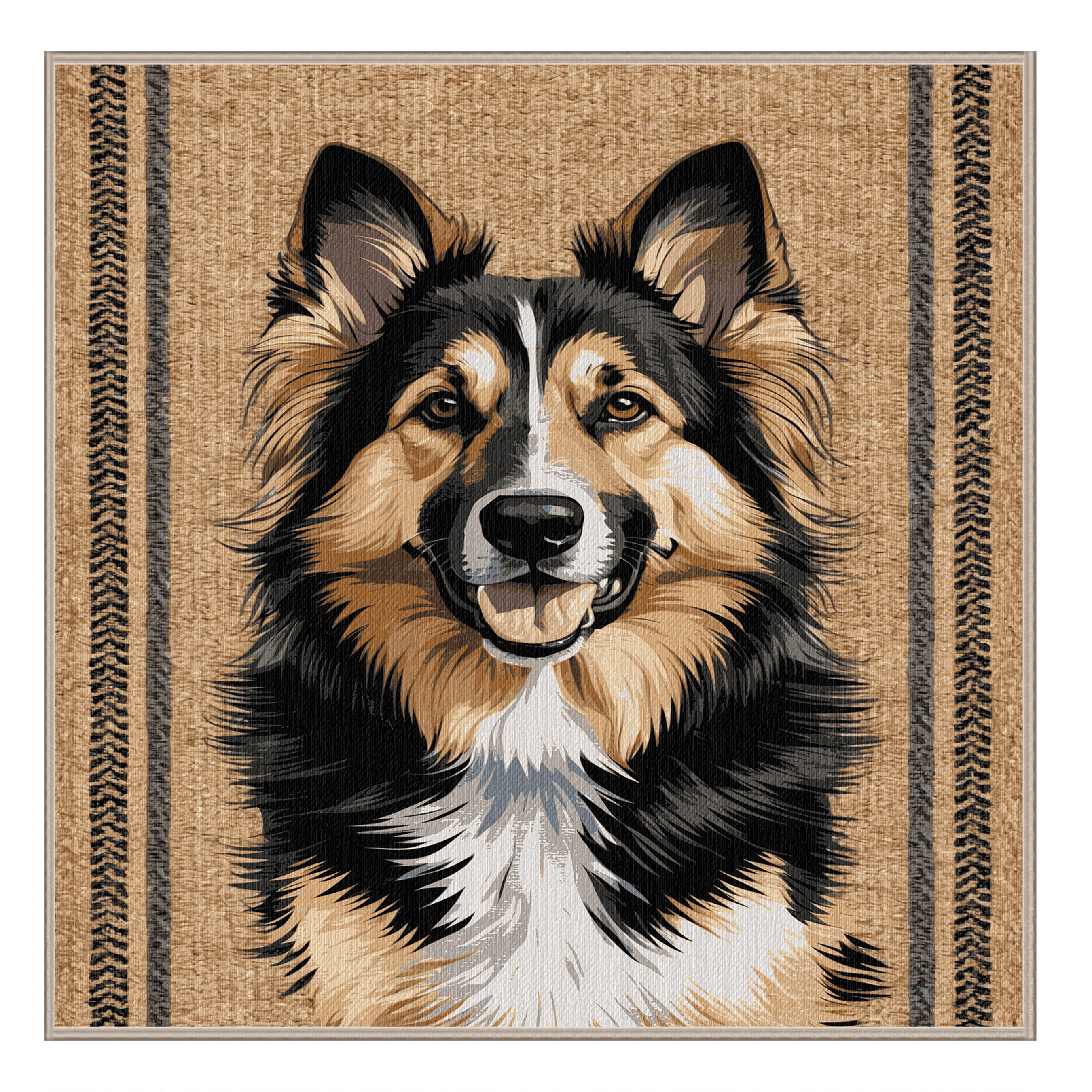 Red Barrel Studio® Washable East European Shepherd Dogs Area Rug | Wayfair