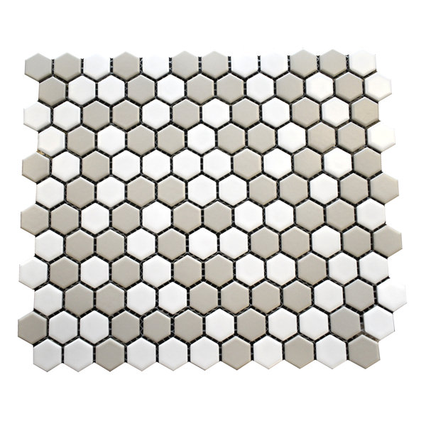 Mulia Tile Classic 12" x 10" Porcelain Honeycomb Mosaic Wall & Floor ...