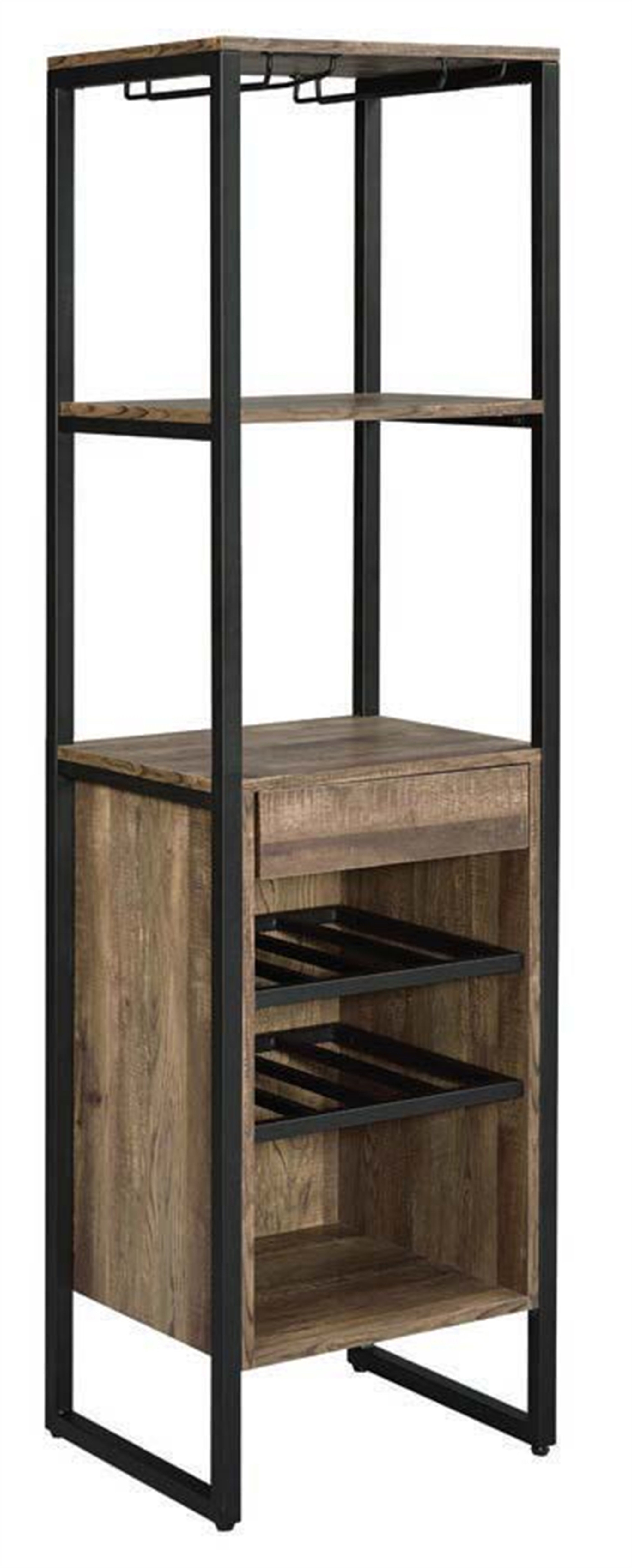 17 Stories Warrin Rack In Weathered Oak 97800 | Wayfair