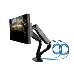 Ergomax Office LCD VESA Height Adjustable Universal Tilt 2 Screen Desk ...