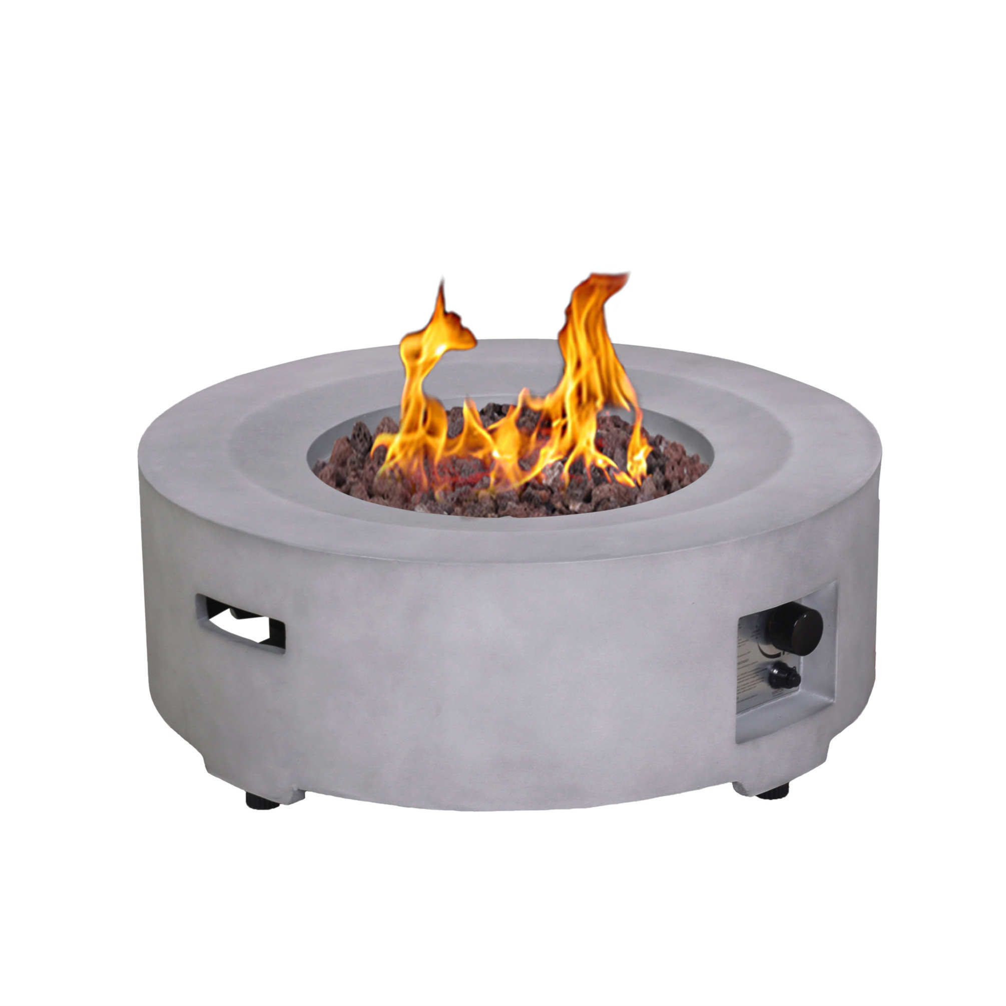 Latitude Run® Diameter 30 Inch X 11 Inch Round Faux Concrete Texture ...