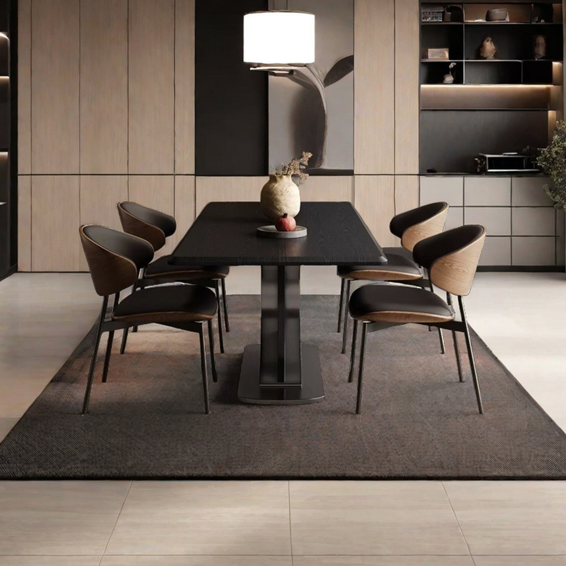 MRzenghong Solid Smoked Wood Dining Table - Wayfair Canada