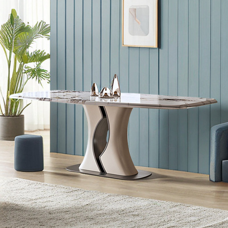 PULOSK Picture color Rectangular Microlite tabletop Dining Table | Wayfair