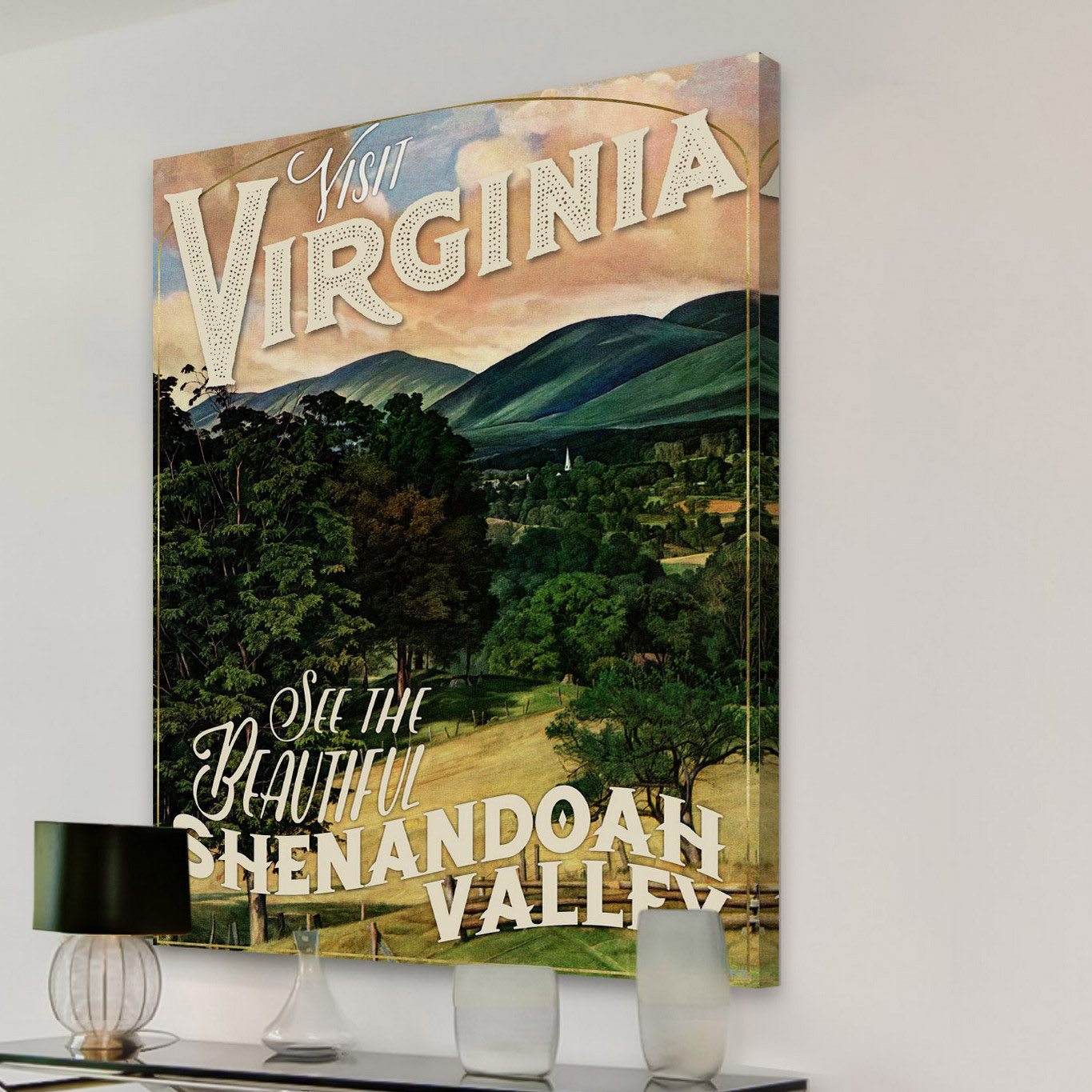 Marmont Hill 'Travel Virginia' Painting Print on Wrapped Canvas | Wayfair