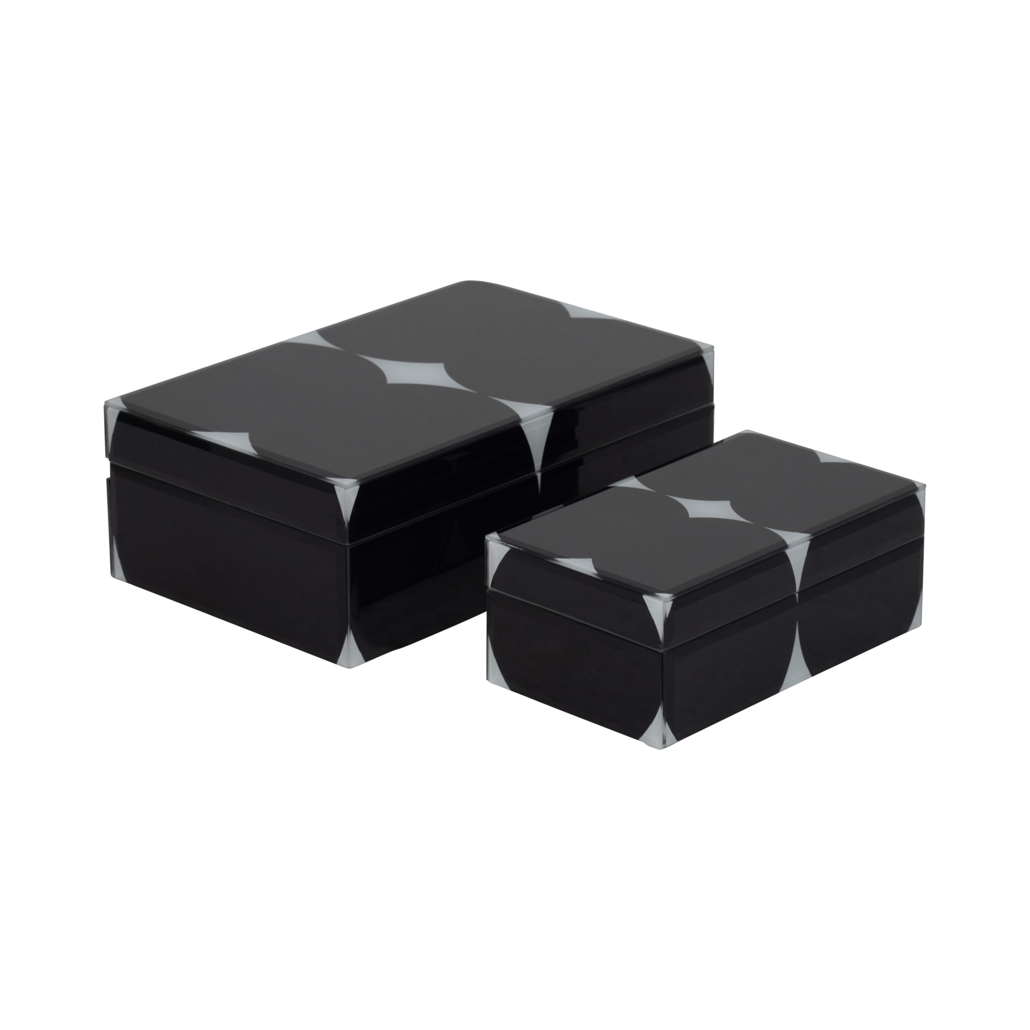 Ivy Bronx Ilina Decorative Storage Boxes - Contemporary Black and White ...