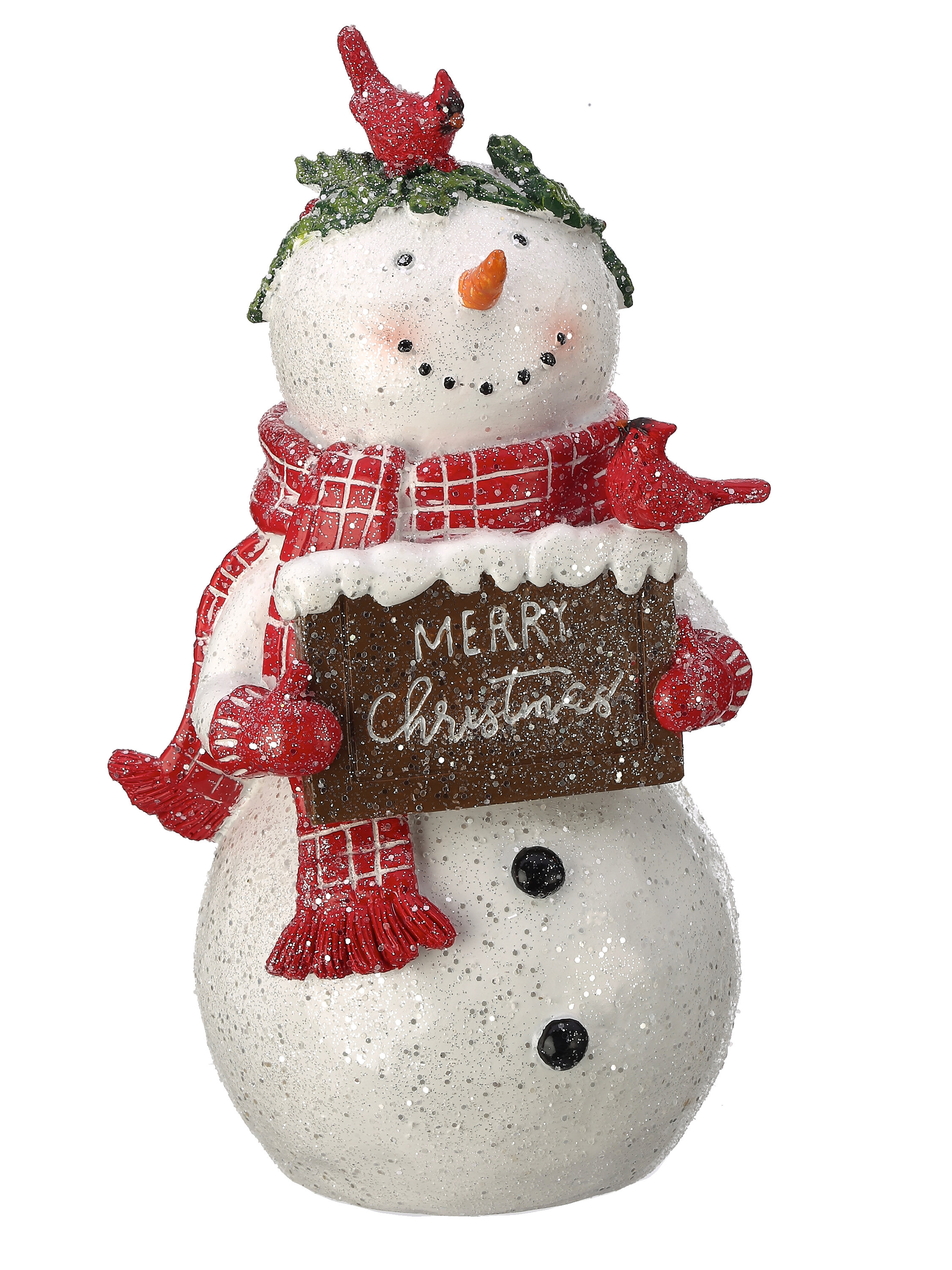 Regency International Merry Christmas Snowman and Cardinals - Wayfair ...