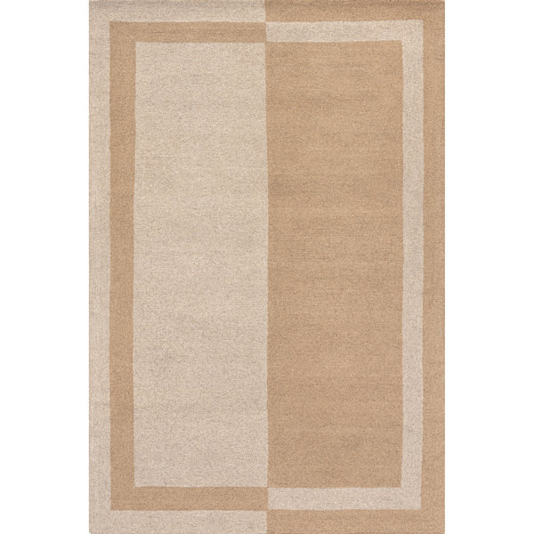 Arvin Olano x Rugs USA Gino Two-Tone Bordered Wool Area Rug | Wayfair