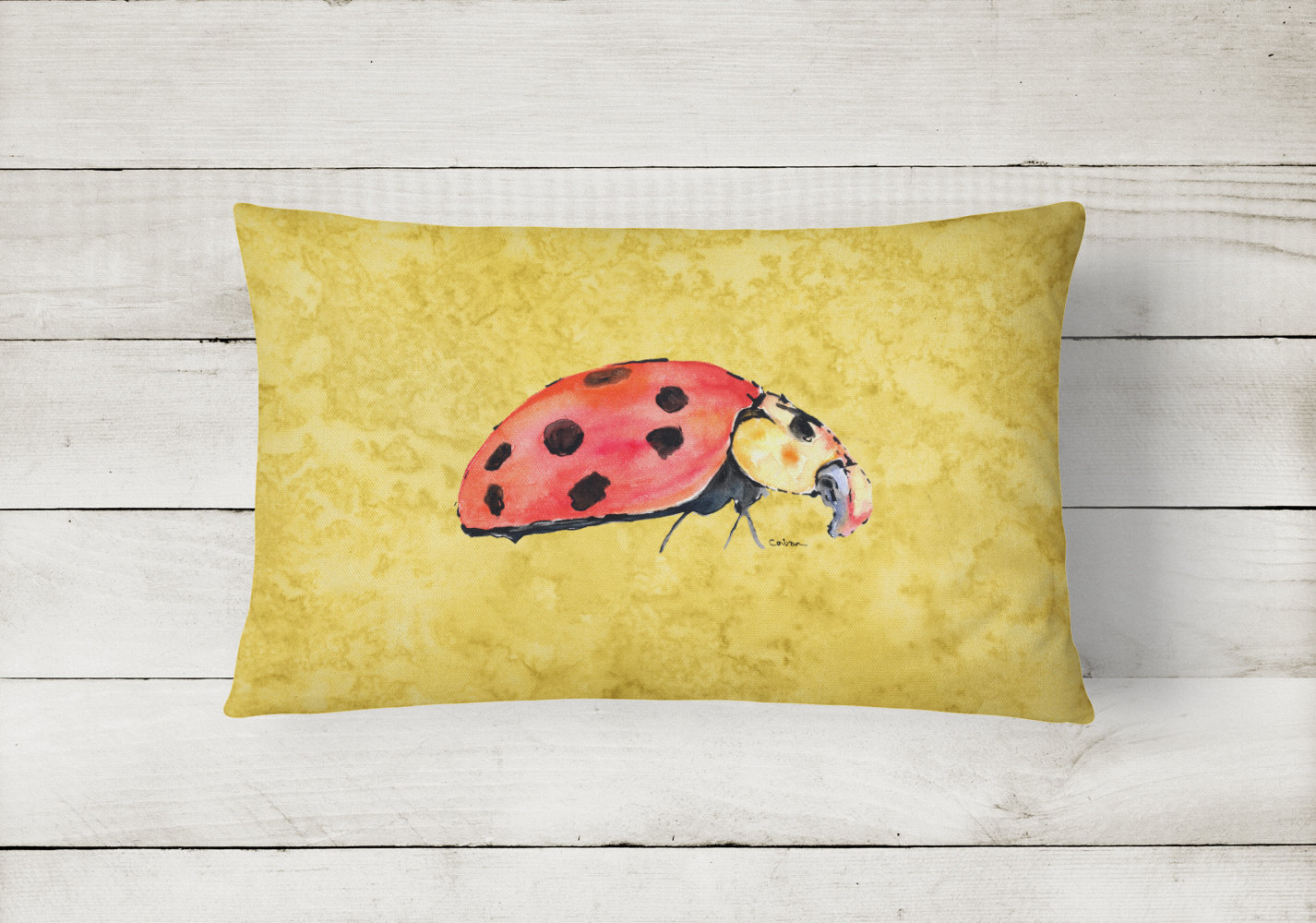Caroline's Treasures Lady Bug Indoor/Outdoor Throw Pillow | Wayfair