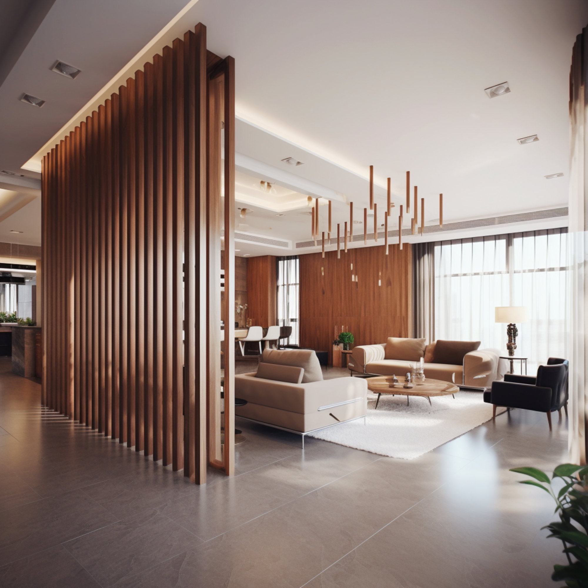 Decorative Wood Partition Wall