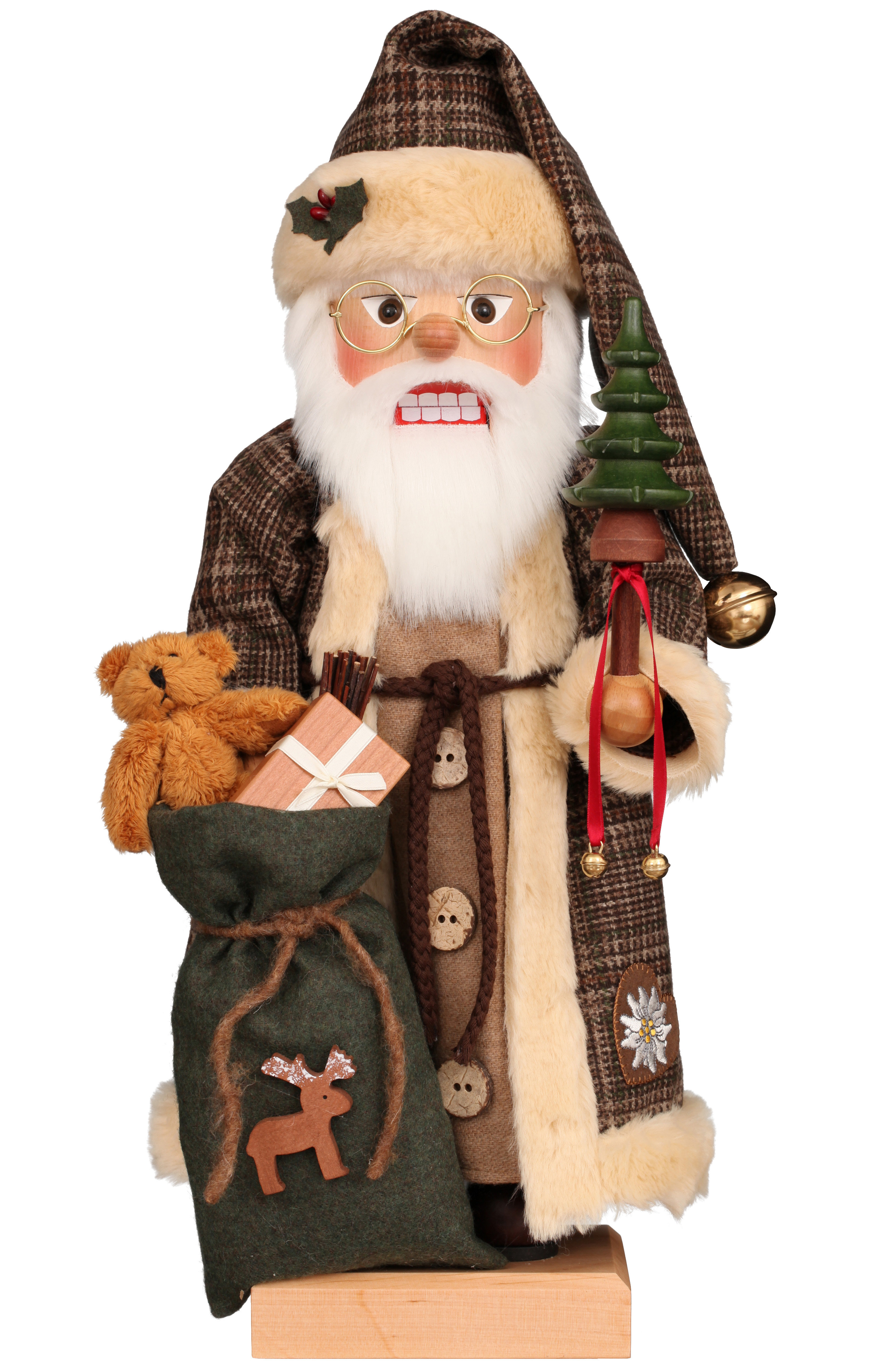 Christian Ulbricht Premium Nutcracker - Santa Claus In Brown Checkered ...