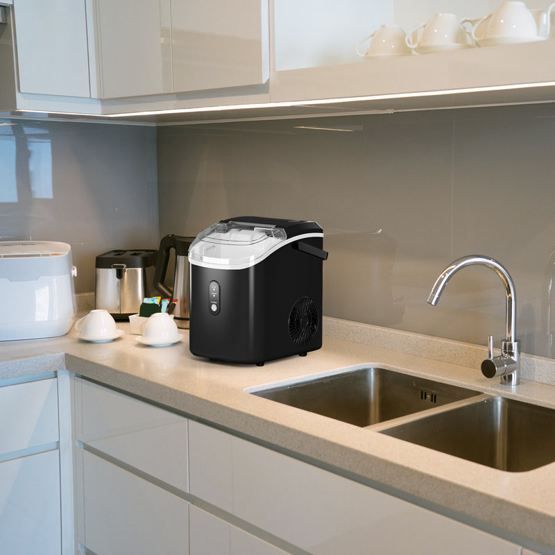 R.W.FLAME 33 Lb. Daily Production Nugget Clear Ice Portable Ice Maker ...