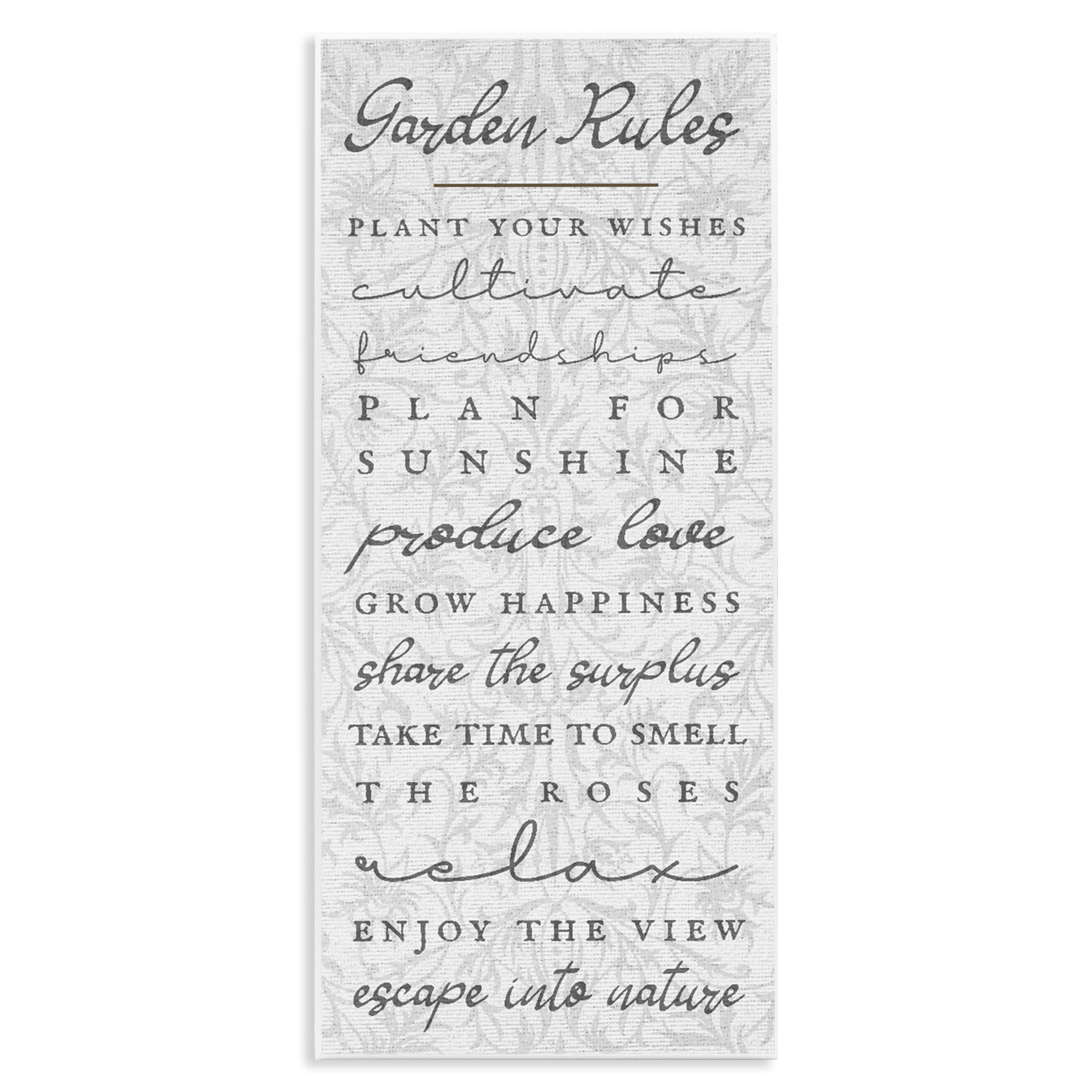 Ophelia & Co. Garden Rules on Floral Pattern Wall Plaque, design by Lil ...