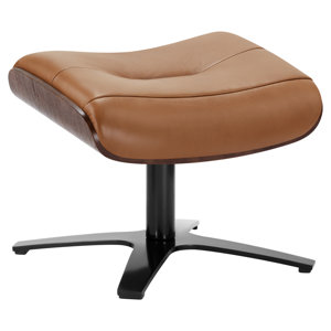 Brown Leather Ottomans & Poufs You'll Love | Wayfair