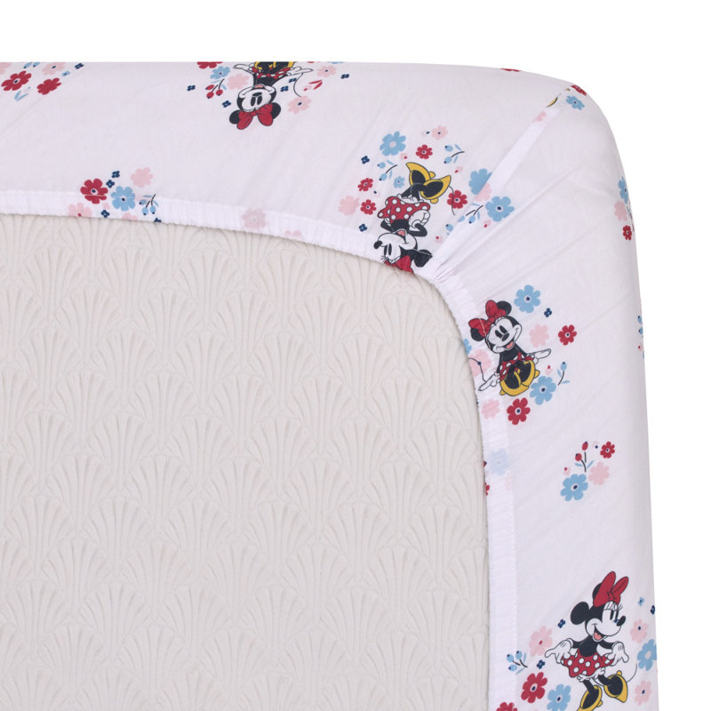 Disney Nojo Disney Minnie Mouse Fitted Mini Crib Sheet | Wayfair