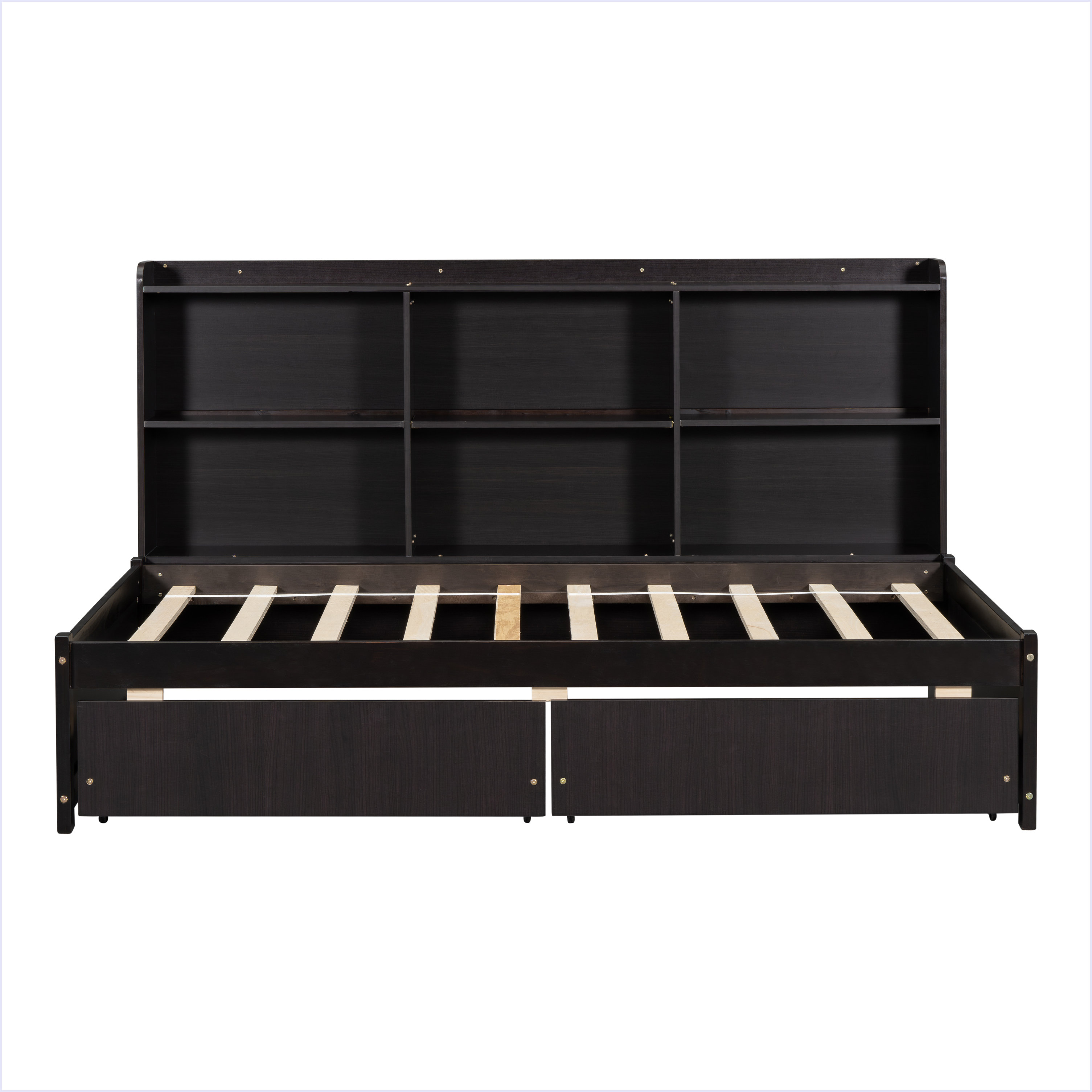 Grovelane Bed With Side Bookcase, Drawers | Wayfair