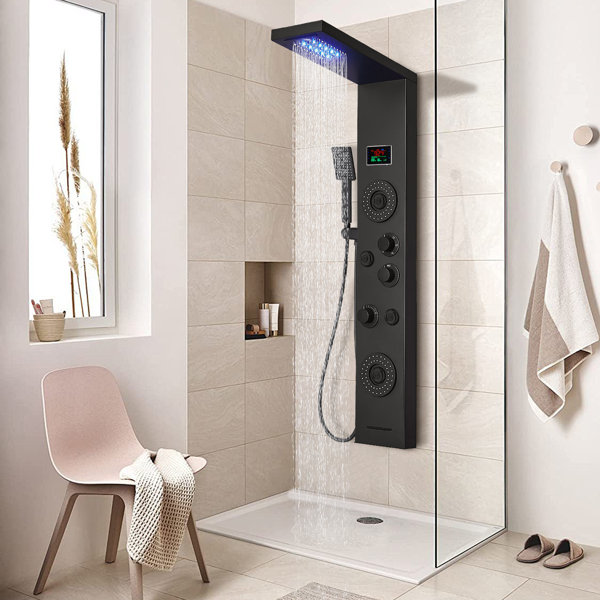 EHABLIX Rainfall Shower Panel System With Rainfall Waterfall Shower ...